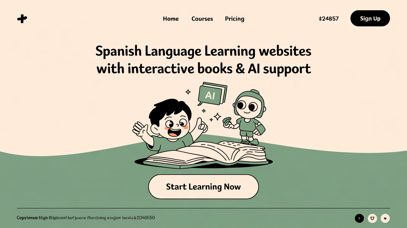 Spanish Language Learning Websites with Interactive Books & AI Support