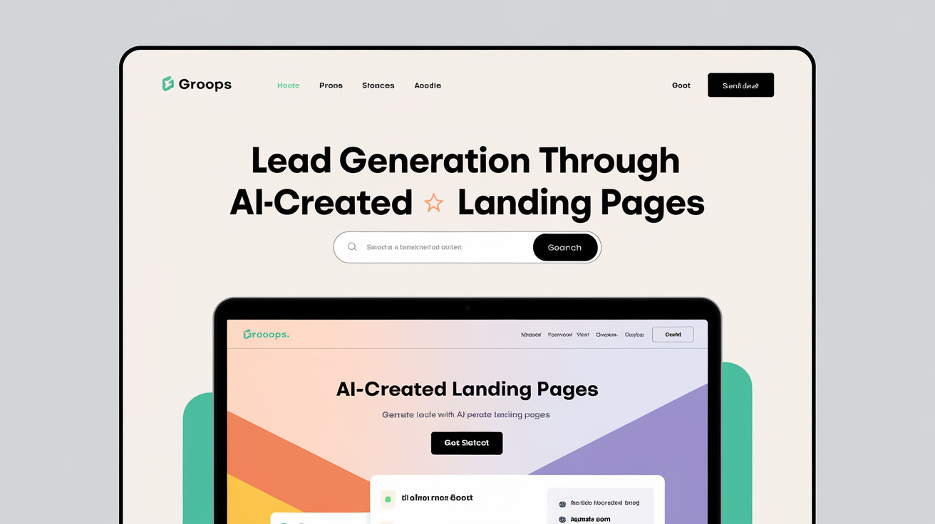 Lead Generation with AI Landing Pages | Groops Lead Generator Software
